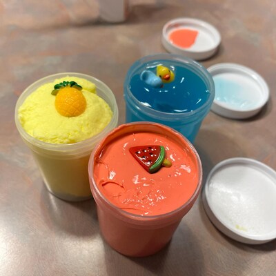 Pineapple Cloud Slime Scented W/charm & FREE Extras, Tropical Pineapple ...