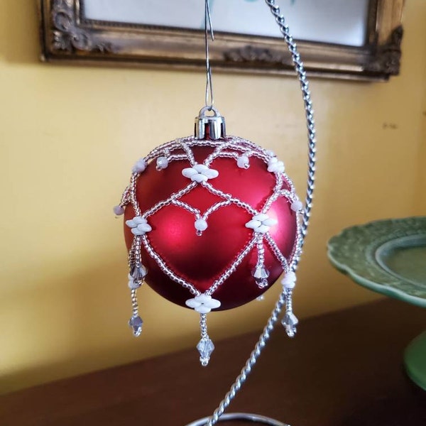 Easy Beaded Ornament Dripping With Swarovski Bicones or Czech Fire ...