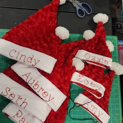 Easy 15 Minute Santa Hat Sewing Pattern & VIDEO Tutorial Printable PDF Gifts to Sew Beginners ...