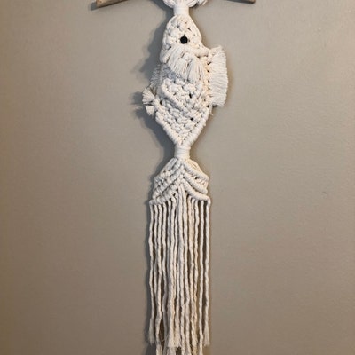 Macrame Pattern, Fish Macrame Wall Pattern, Beginner Intermediate, PDF ...