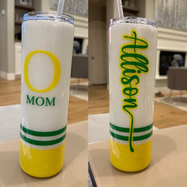Personalized 30 Oz Skinny Glitter Tumbler / Custom - Etsy