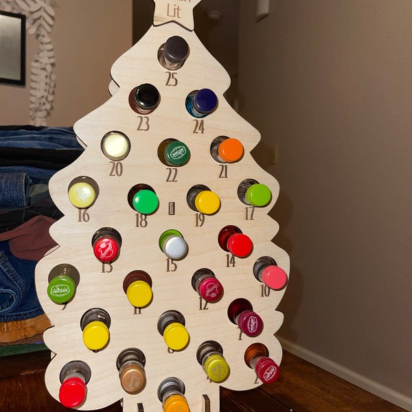 Adult Advent Tree | Advent Christmas Decor | Wine Calendar | Christmas ...