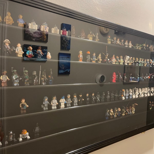 180 Mini Figures Display Case Cabinet Minifigures Figurines Small ...
