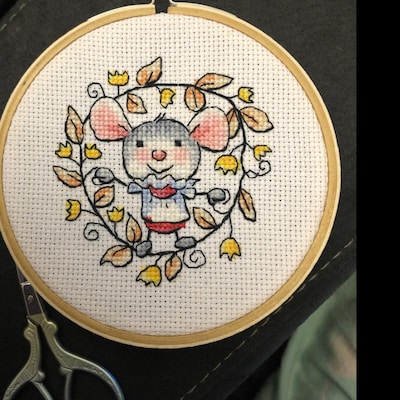 Cross Stitch Pattern merry Mice DMC Chart Embroidery Printable PDF ...