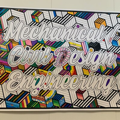 Make Your Own Giant Coloring Poster Hidden Cottage Design Poster ...