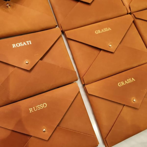 Customized Leather Envelope for Photos 4x6, Leather Case Prints 5x7 ...