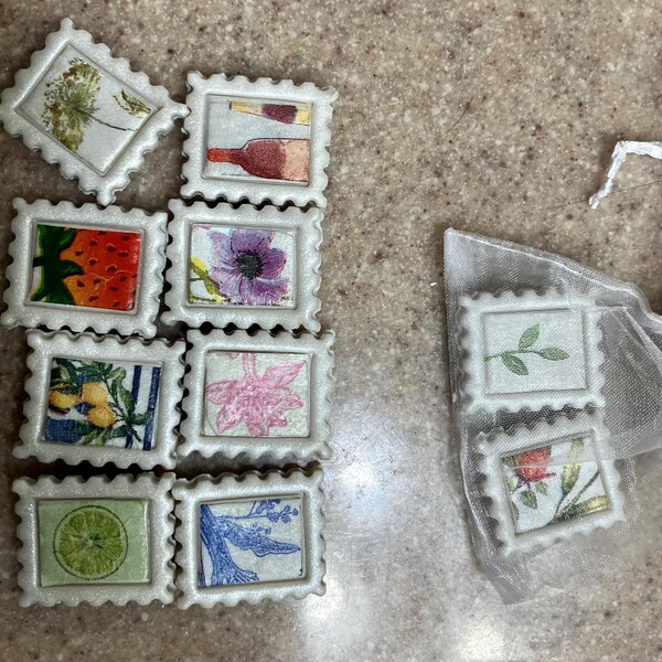 Assorted Stamp Magnets (set of 4) - Etsy