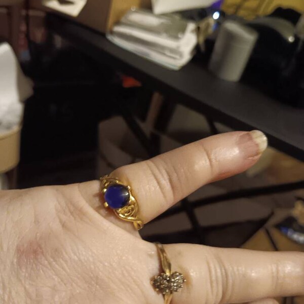 14K Gold Mood Ring, Dainty Ring for Women, Feeling Stone Ring, Colorful ...