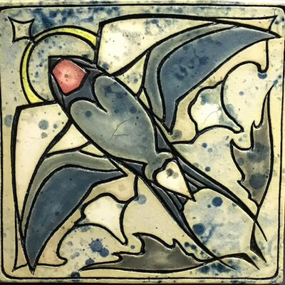 Handmade Ceramic Art Tile Horned Lizard - Etsy