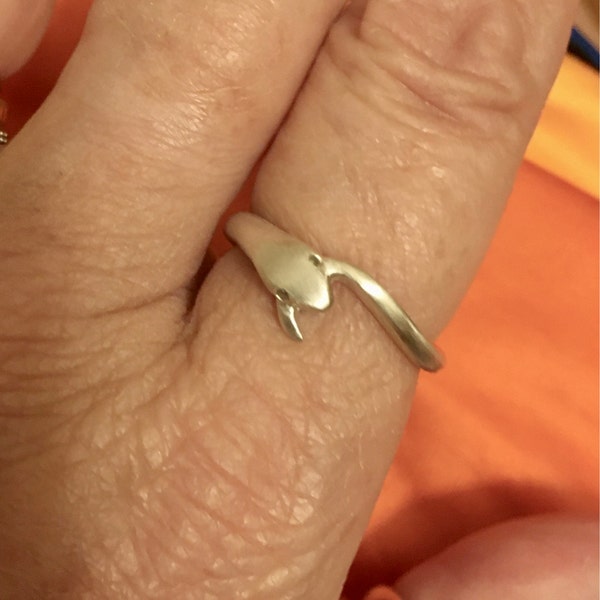 Snake Tail Ring in Sterling Silver With Diamonds or Rubies - Etsy
