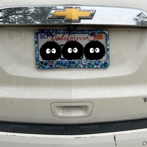 Epoxy Resin License Plate Framecustom License Plate Framered Stones ...