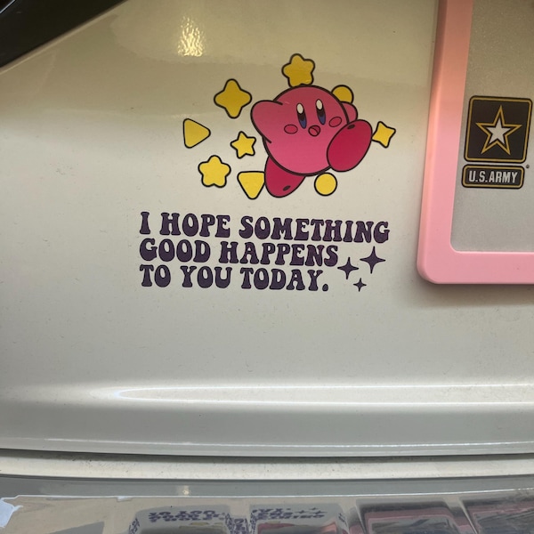 Waterproof Kirby Decal for Car | Cute Video Game Laptop Sticker | Vinyl ...