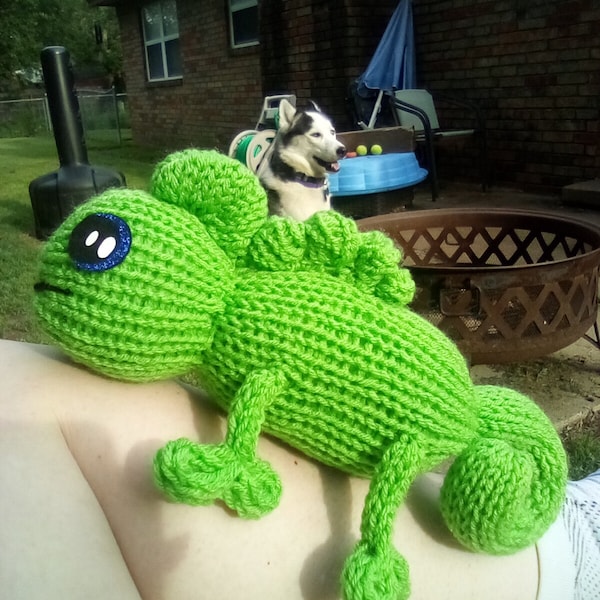 Coco Chameleon Knitting Machine Pattern: Stuffed Lizard Gecko (PDF ...