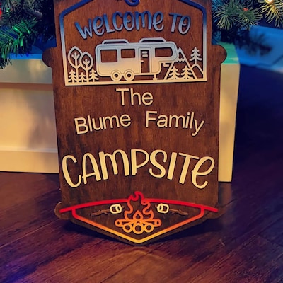 Welcome to Our Campsite SVG Camper Bundle, Camping Bucket Name Sign PNG ...