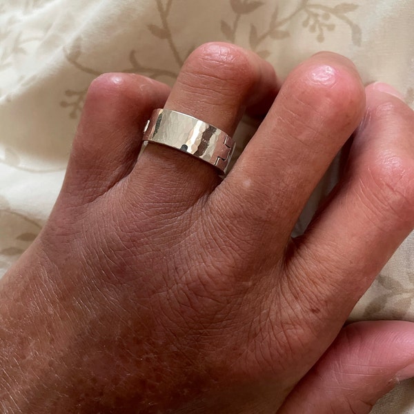 Sterling Silver Hinged Ring, Flat Band - Etsy