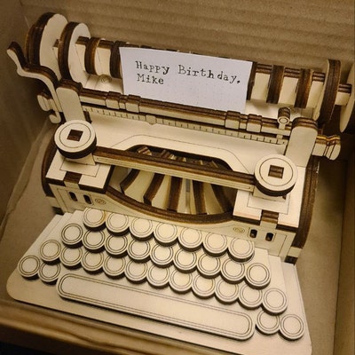 Typewriter SVG Laser Cut File, 3d Puzzle Miniature Ready Made Laser ...