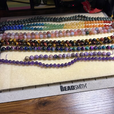 8mm Larimar Quartz Gemstone Grade AAA Sky Blue Milky Gray - Etsy