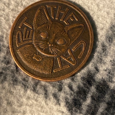 Pet the Cat / Flip Again Copper Decision Maker Coin - Etsy