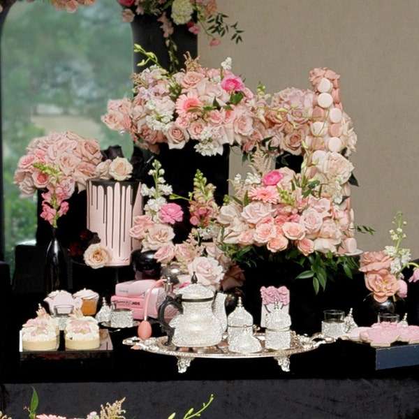 Pink Aesthetic Girly Coffee Table Decor Preppy Pink Eclectic Barbie ...