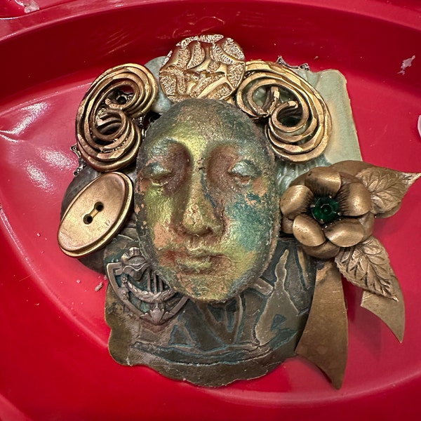 Three Celtic Forge Earthenware Shard Faces - Etsy