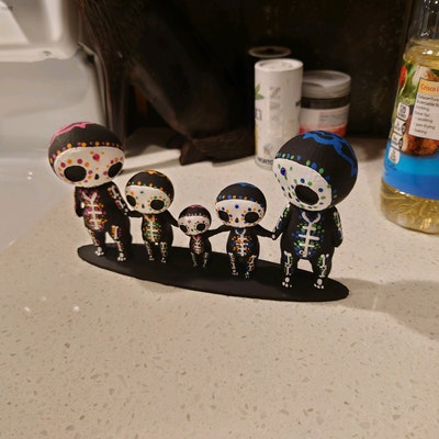 Original Sugar Skull Bunny Figurine Hand Painted 3D Printed - Etsy