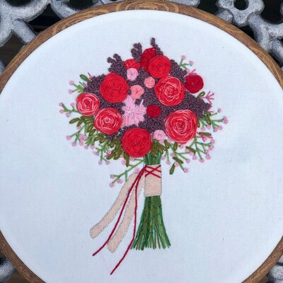 Plants Embroidery Kit for Beginner, Modern Embroidery Pattern, Hand ...