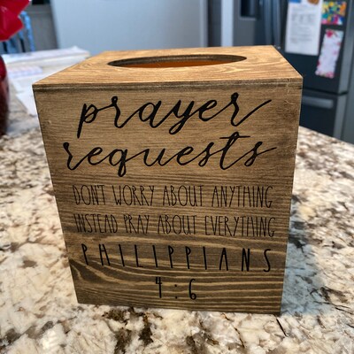 Prayer Request Drop Box Cube Custom Wooden Church Small Group - Etsy