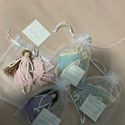 Macrame Angels Macrame Worry Dolls Worry Angels Worry Dolls Gold Thread ...