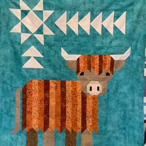 QUILT PATTERN Cattle Call a Highland Coo cow Quilt Pattern by Art East ...