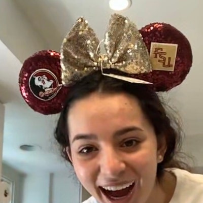 Florida State University Seminoles FSU Mickey Minnie Mouse Ears - Etsy