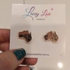 Sunfish Silhouette Stud Earrings • Sterling Silver • Handmade • Mola ...