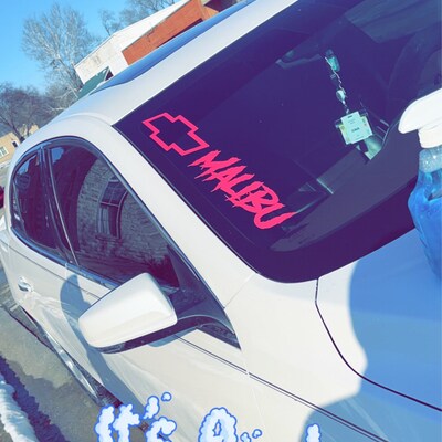 CUSTOM TEXT Vertical STACKED Windshield Vinyl Side Decal - Etsy