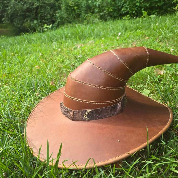 Leather Wizard Hat Pattern, Witch Style (PDF With Video Tutorial) - Etsy