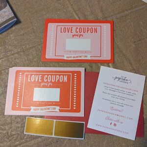 Scratch-off Love Coupons Scratch off Voucher Valentines Gift for Her ...