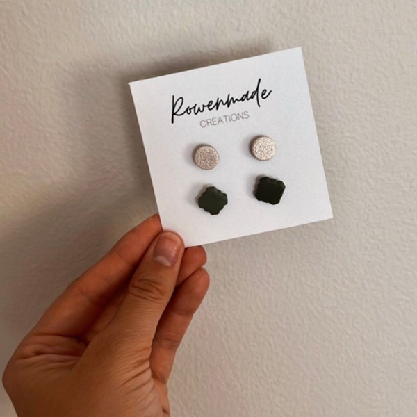 Choose Your Own Stud Pack | 1.5CM PATTERNS | Polymer Clay Earrings ...