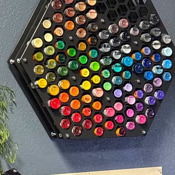 Bumblebee Tattoo Ink Wheel: 103 Bottle Rotating Organizer, Wall Mounted ...