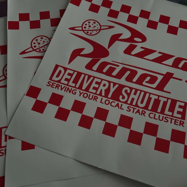 Pizza Planet Pizza Box Label Sticker: Toy Story Party Decoration - Etsy