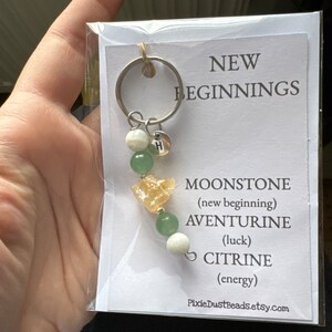 Crystal Keyring With Rough Stone Gemstone Keyring Gift for Friend - Etsy