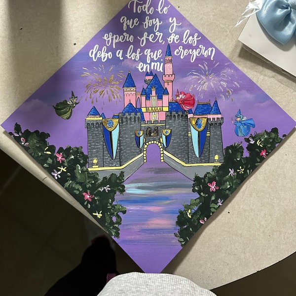 CUSTOM Nature Adventure Graduation Cap Topper — Painted Grad Cap ...