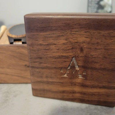 Square Walnut Watch Gift Box & Pillow Only watch NOT Included Apple ...