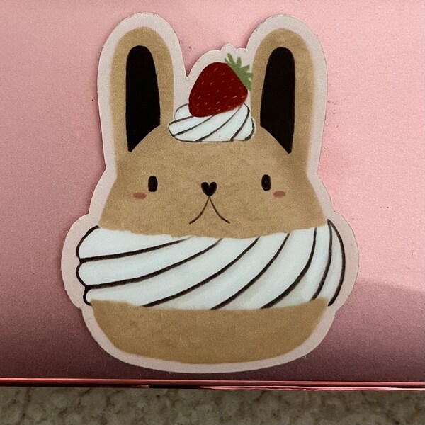 Choco Bear Ice Cream Sticker | Weatherproof Vinyl Matte Sticker ...