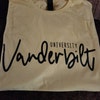 Custom College Cursive Font Sweatshirtvanderbilt/ University of Georgia ...