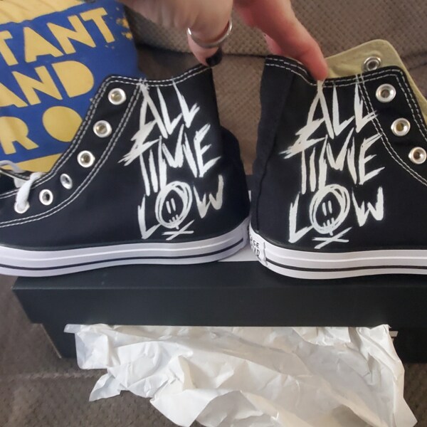 Custom Black Converse Chuck Taylor All Star High Tops - Personalize ...