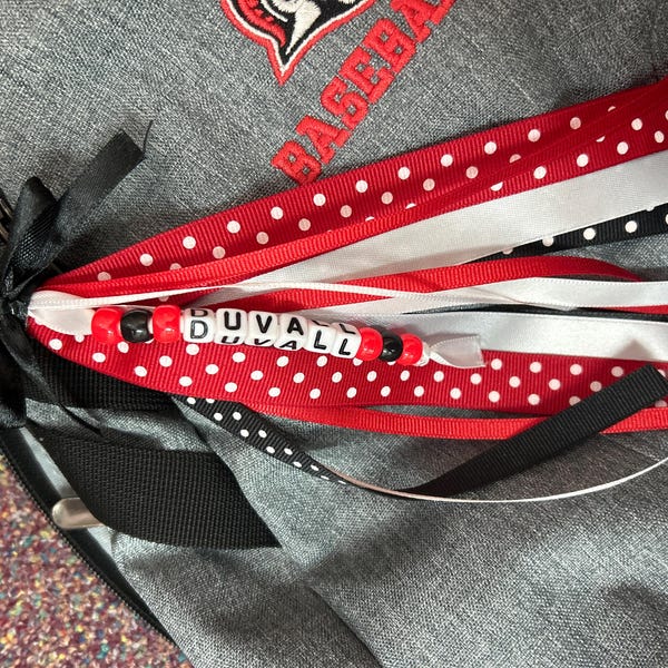 Personalized Ribbon Bag Tag/cheer Bag Tag/ribbon Zipper Pull/ribbon ...