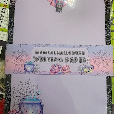 Magical Halloween A5 Letter Writing Paper, Cute Pastel Goth Stationery ...