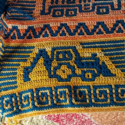Little Train and Carriage Overlay Mosaic Crochet Block - Etsy