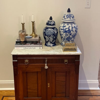 Stunning Antique Distressed Server, Credenza, Buffet, Sideboard ...