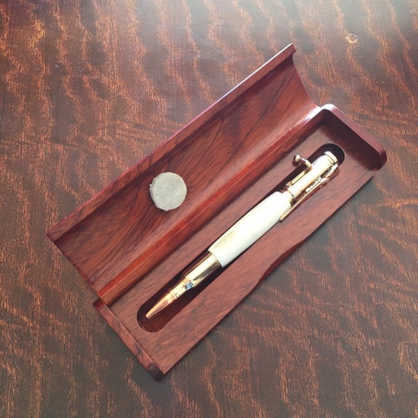 Custom Wood Revolver Action Click Pen W/ Buckeye Burl and Gun Metal ...