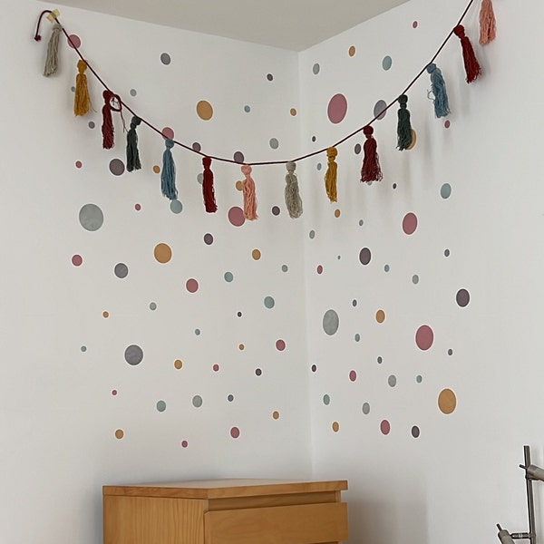 Punkte Set 120 Stück Wandtattoo Kreise Kinderzimmer Wandsticker ...