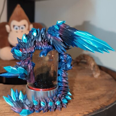 3D Printed Phoenix Fire Pyro Dragon, Articulated Dragon Figurine ...
